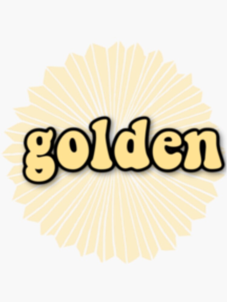 "Golden Harry Styles " Sticker for Sale by kieranynca | Redbubble