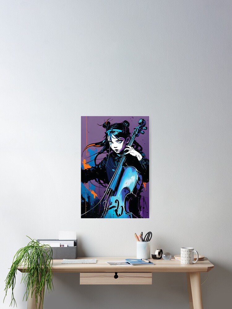 "wednesday addams play cello #02" Poster for Sale by THONG-IN | Redbubble