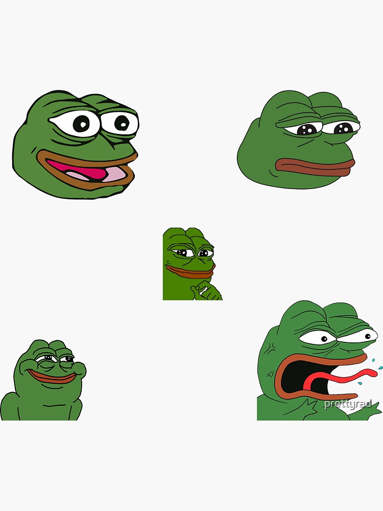 "Pepe Sticker Sheet" Sticker for Sale by prettyrad | Redbubble