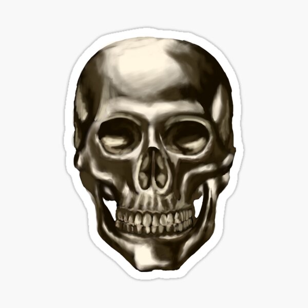 "Grayscale Skull" Sticker for Sale by Abbyjean88 | Redbubble