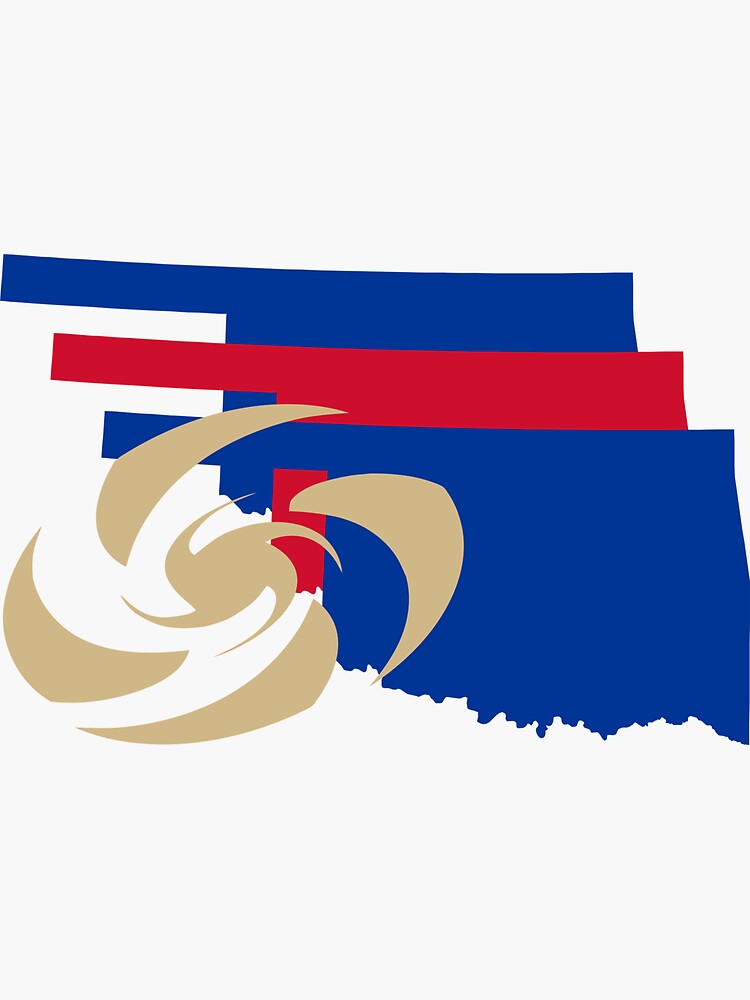 "Oklahoma Border, Golden Hurricane" Sticker for Sale by LatterDaze ...