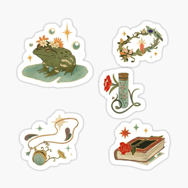 "Fairycore vintage frog sticker pack" Sticker for Sale by Ameliewks ...