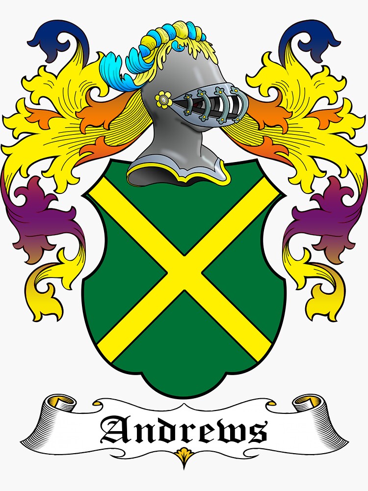 "ANDREWS FAMILY CREST" Sticker for Sale by CathalDevlin | Redbubble