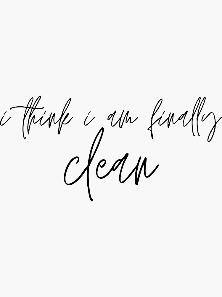 ""Clean" by Taylor Swift lyrics sticker" Sticker for Sale by extra-sam ...