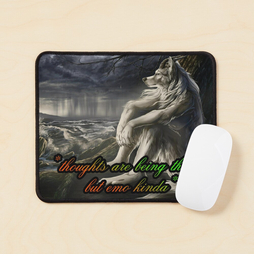 "Emo thoughts are being thunk" Sticker for Sale by athanimeworm | Redbubble