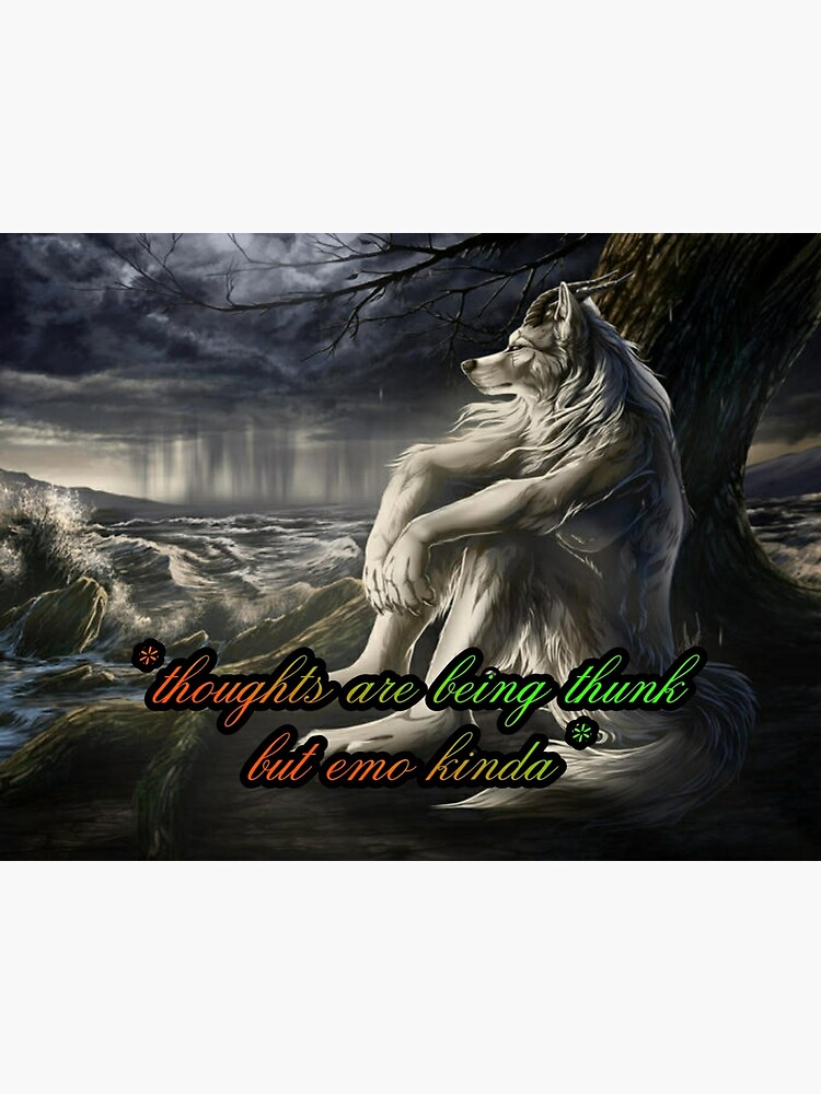 "Emo thoughts are being thunk" Poster for Sale by athanimeworm | Redbubble