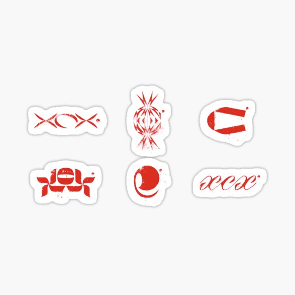 "CHARLI XCX logo pack" Sticker for Sale by fergyfilms | Redbubble