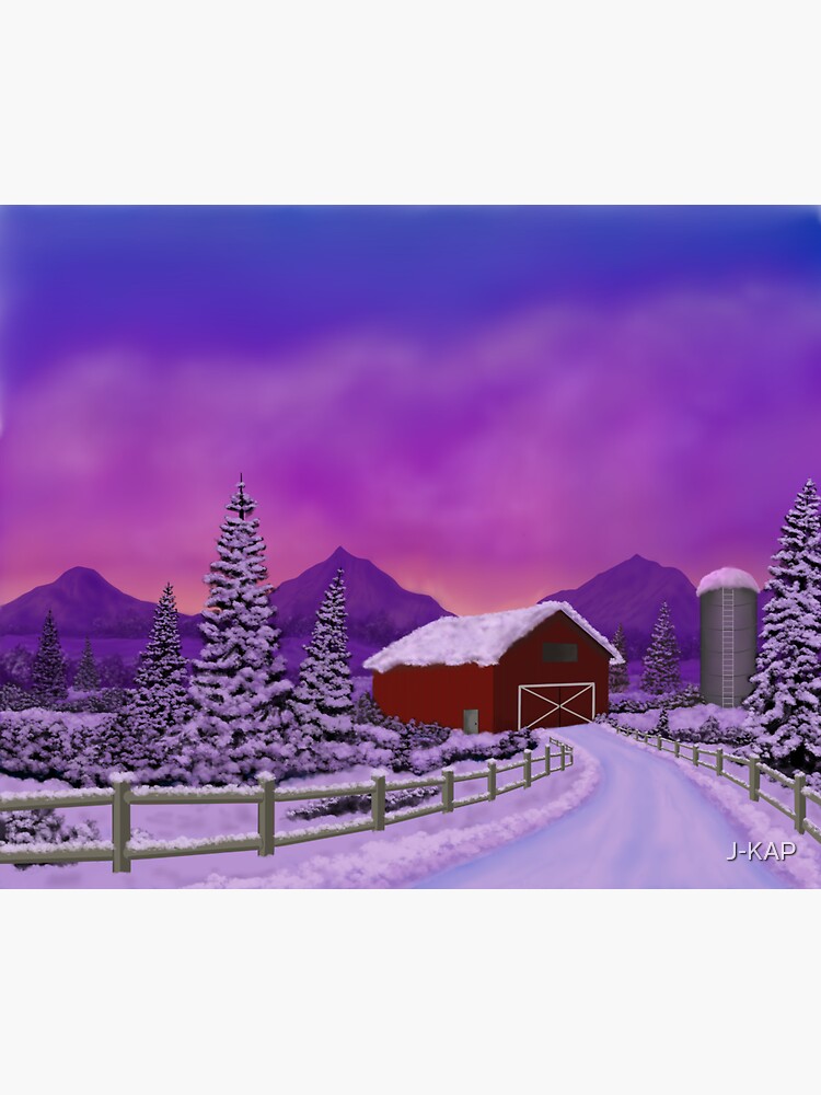 "A cold snowy barn" Sticker for Sale by J-KAP | Redbubble