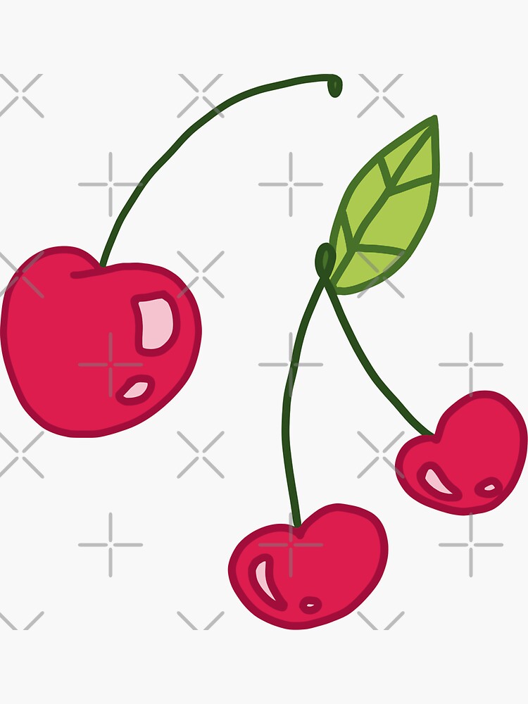 "Cute Cherry Sticker Pack Design" Sticker for Sale by Jellibeany ...