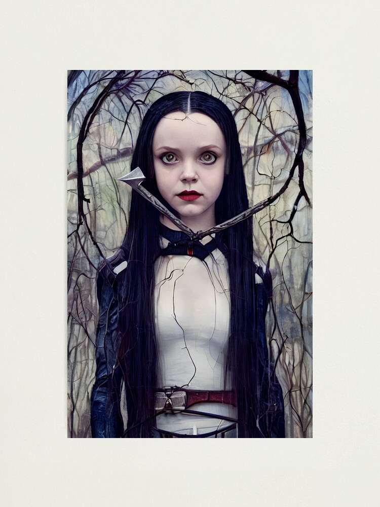 "Wednesday Addams Anime Portrait " Photographic Print for Sale by ...