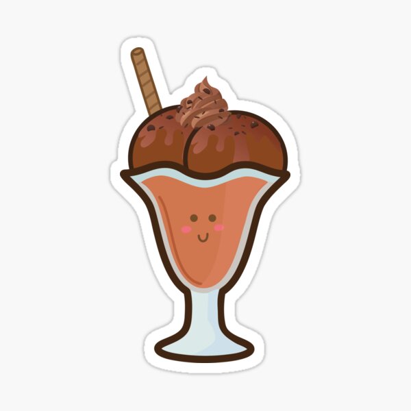 "Very Cute Chocolaty Sundae Of All Time" Sticker for Sale by ...