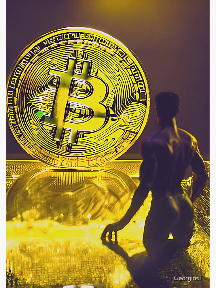 "Bitcoin Art" Sticker for Sale by GeorgiosT | Redbubble