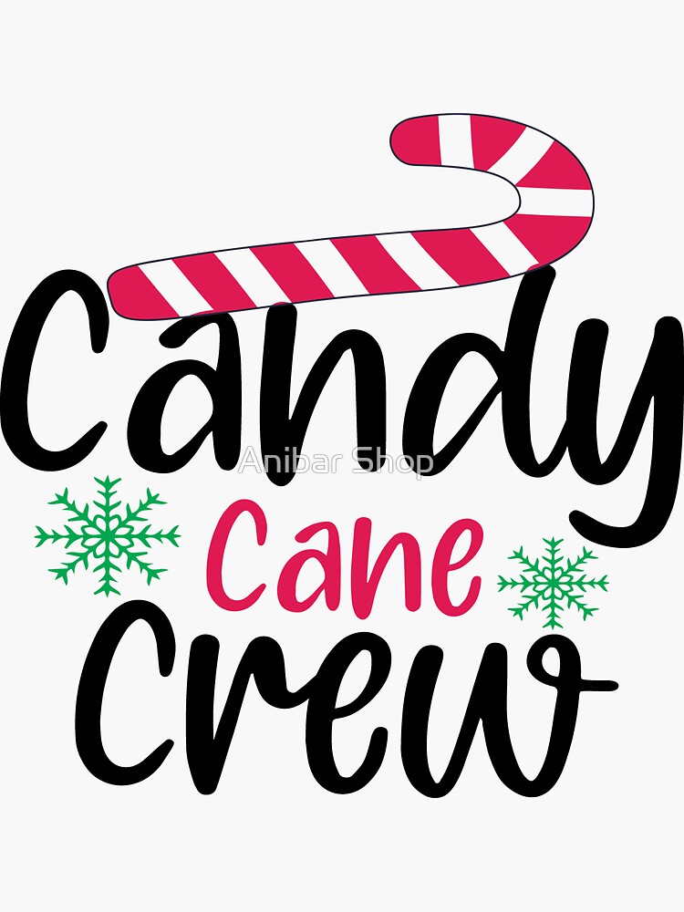 "candy cane crew" Sticker for Sale by Anibar1one | Redbubble