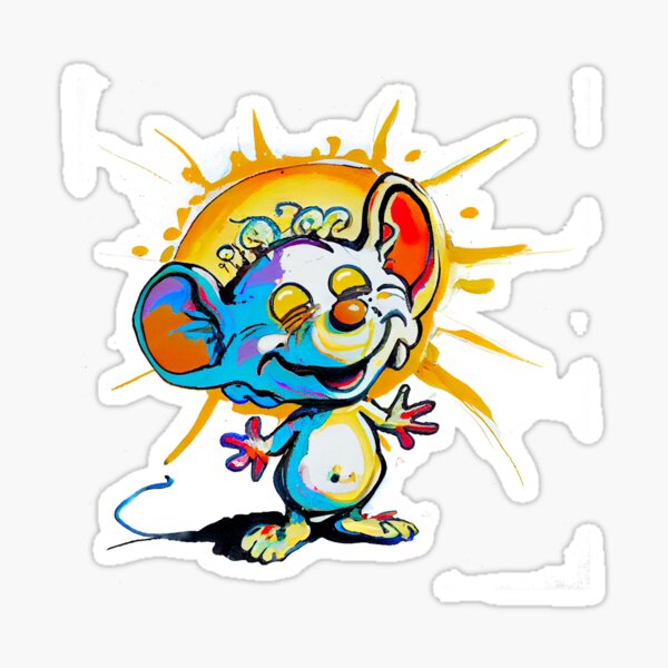 "Pop Art for Fun: A Cute Rat Enjoying the Sunshine" Sticker for Sale by ...