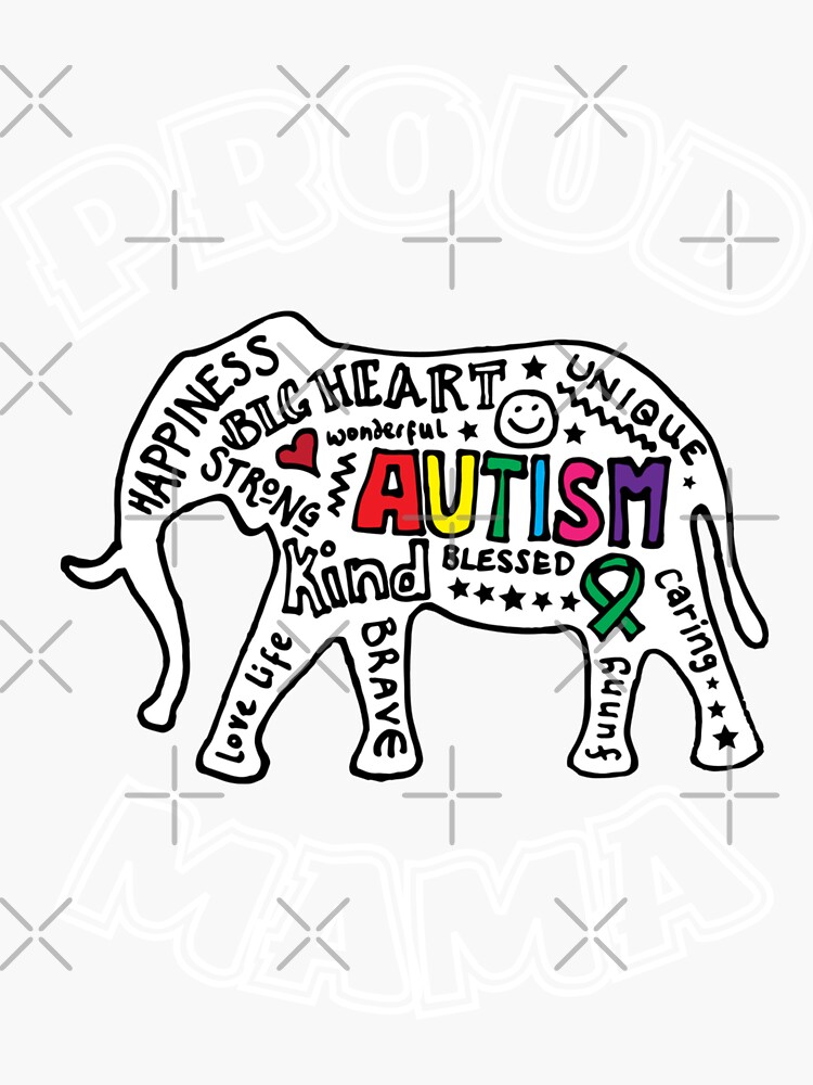 "Proud Autism Mama" Sticker for Sale by Artistylio | Redbubble