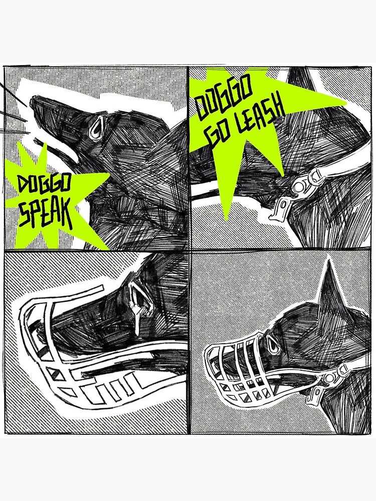 "Sad doggo comic" Sticker for Sale by helena-dam | Redbubble