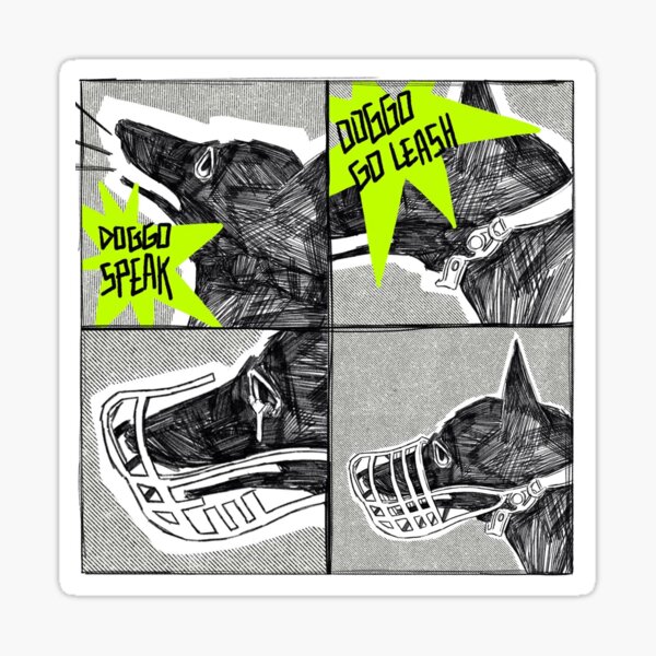 "Sad doggo comic" Sticker for Sale by helena-dam | Redbubble