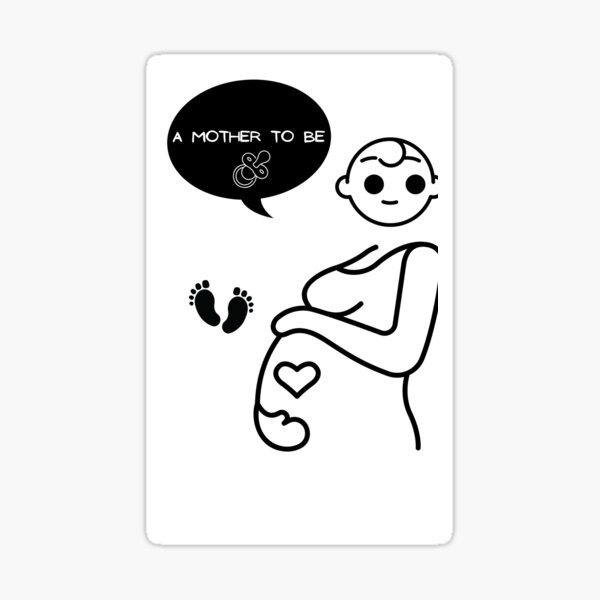 "pregnant" Sticker for Sale by tulip-Designs99 | Redbubble