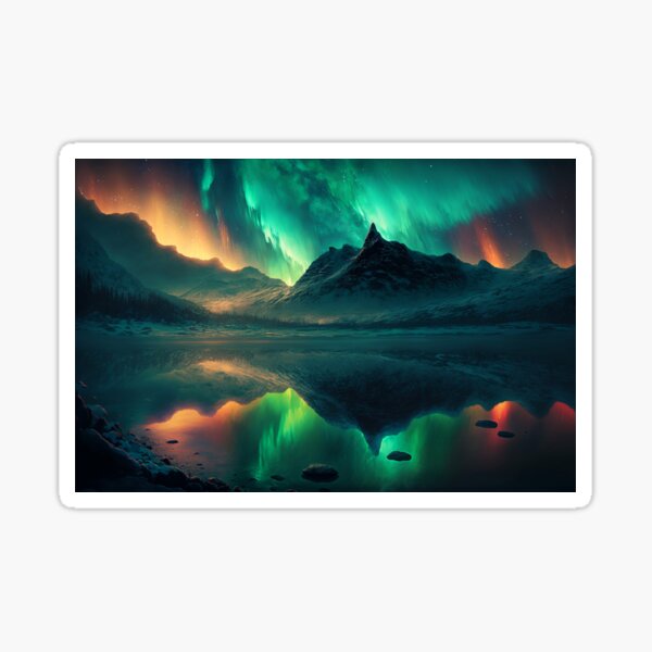 "Aurora Borealis Alaska" Sticker for Sale by ParadiseSlice | Redbubble