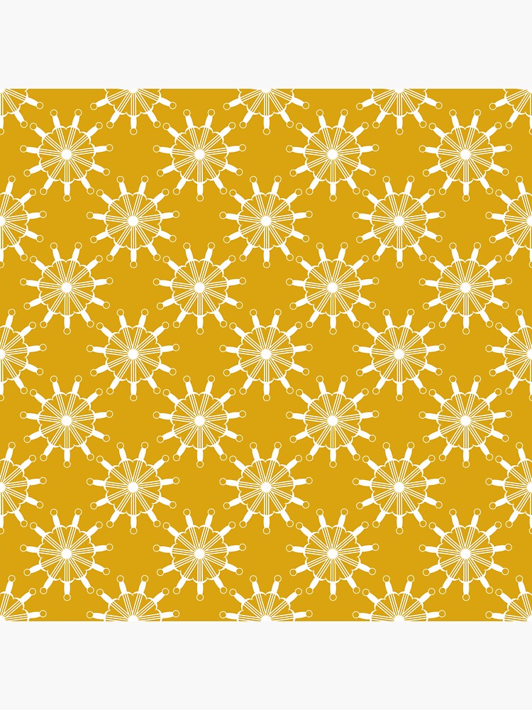 "Yellow and White Stars Mandala patterns seamless backgrounds starry ...