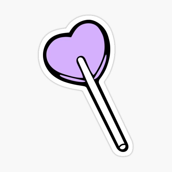 "Purple Heart Lollipops" Sticker for Sale by Ayoub14 | Redbubble