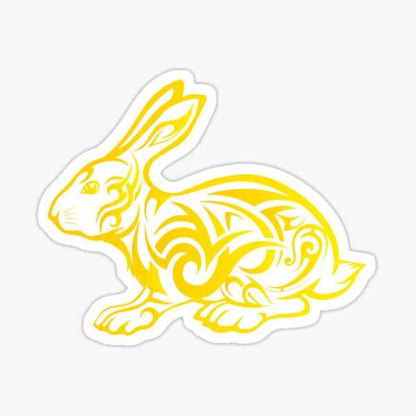 "2023 - Year of the Rabbit | Chinese New Year | Gold Metallic Sticker ...