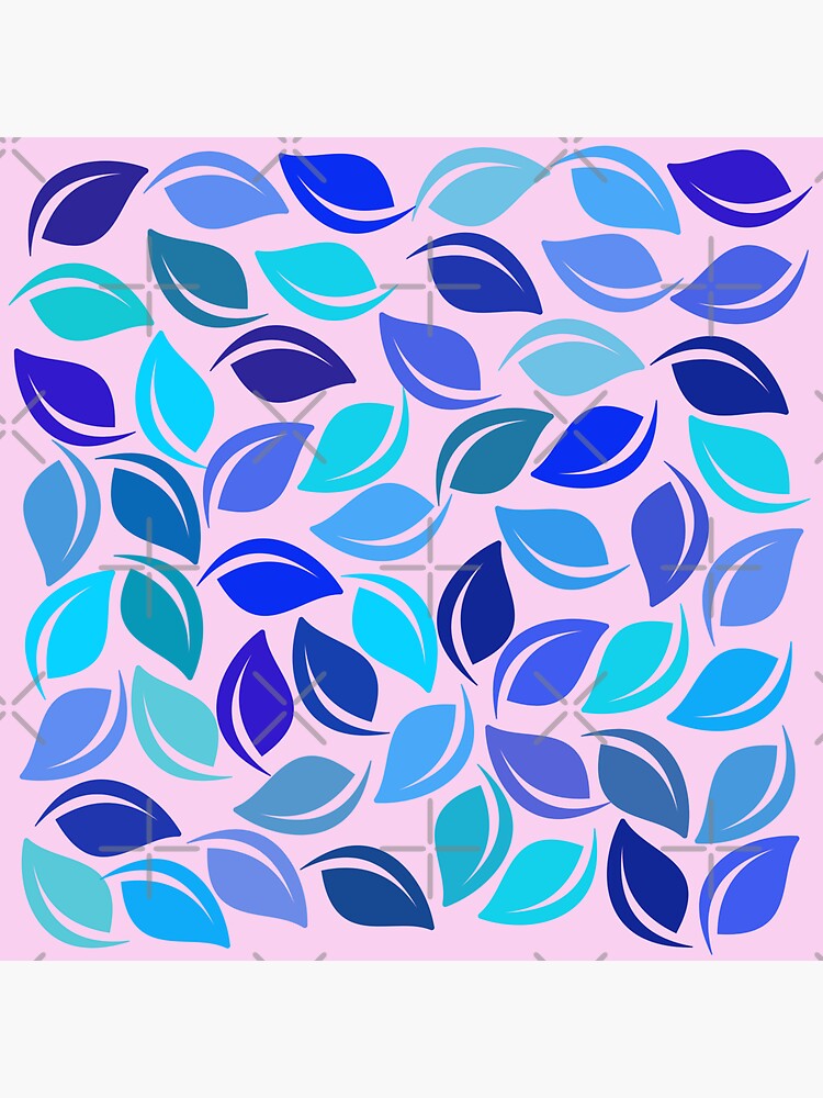 "blue leaves, Various shades of blue, leaf art, leaf collage, abstract ...