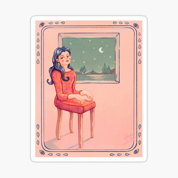 "Chair Lady" Sticker for Sale by HodaHefzy | Redbubble