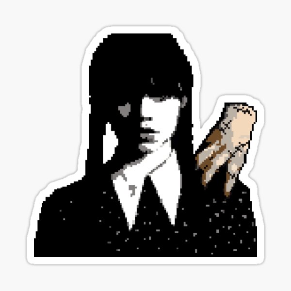 "Wednesday Addams Thing" Sticker for Sale by RetrEcho | Redbubble