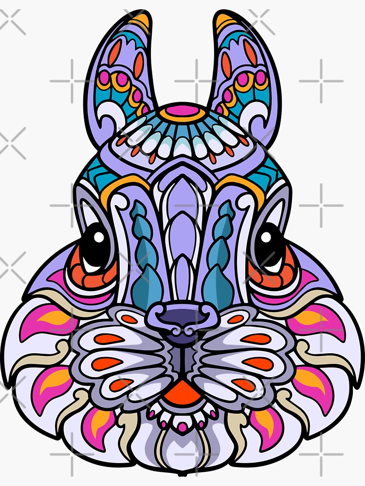 "Year of the Rabbit | Chinese New Year | Colorful Rabbit Zentangle Art ...