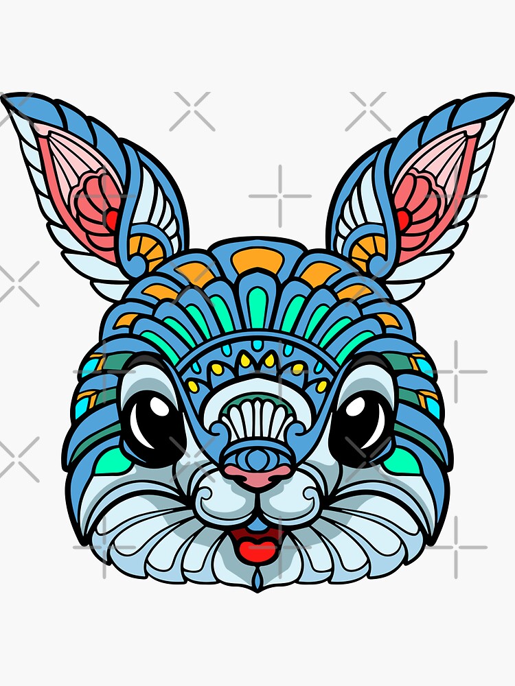 "Year of the Rabbit | Chinese New Year | Colorful Rabbit Zentangle Art ...