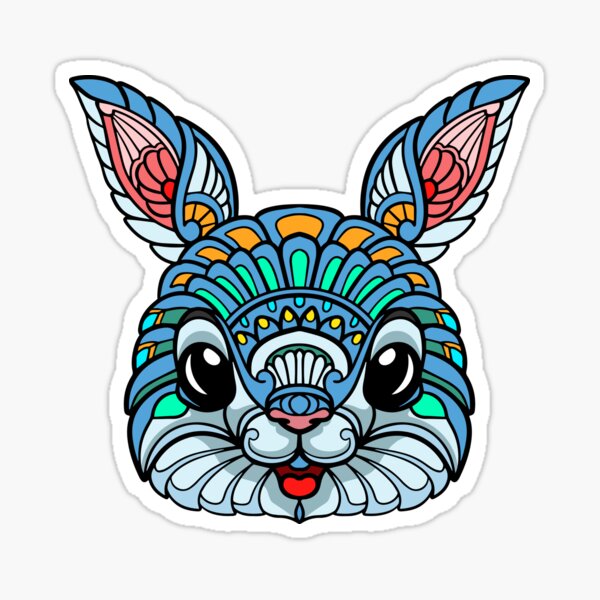 "Year of the Rabbit | Chinese New Year | Colorful Rabbit Zentangle Art ...
