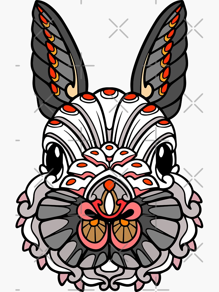 "Year of the Rabbit | Chinese New Year | Colorful Rabbit Zentangle Art ...