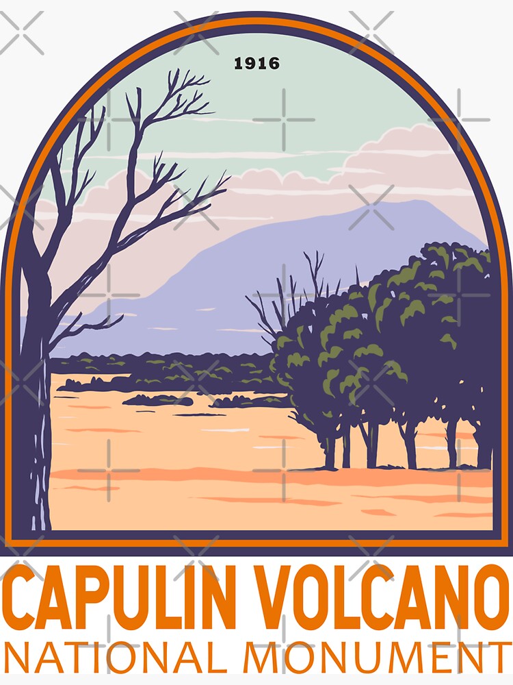 "Capulin Volcano National Monument New Mexico Emblem" Sticker for Sale ...