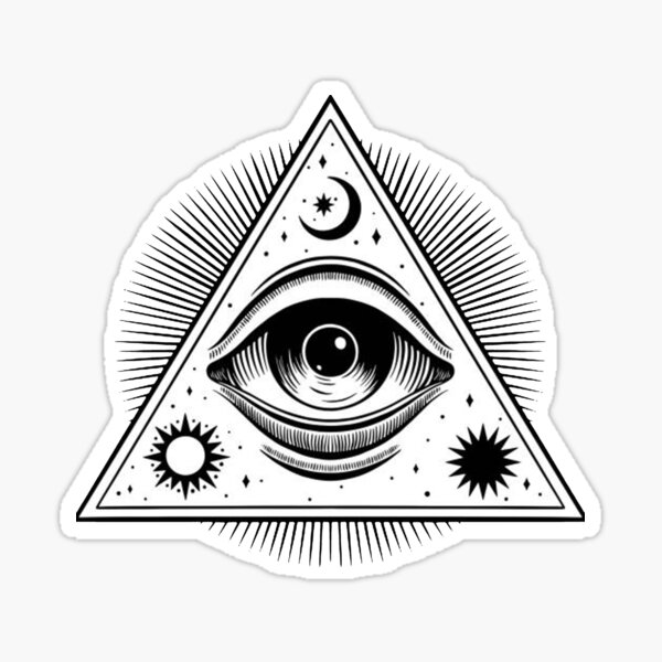 "All Seeing Eye Design" Sticker for Sale by DragonsDepot | Redbubble