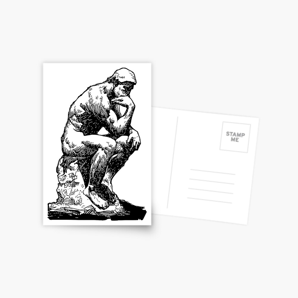 "The Thinker - Thinking Man" Poster for Sale by GazCoDesign | Redbubble