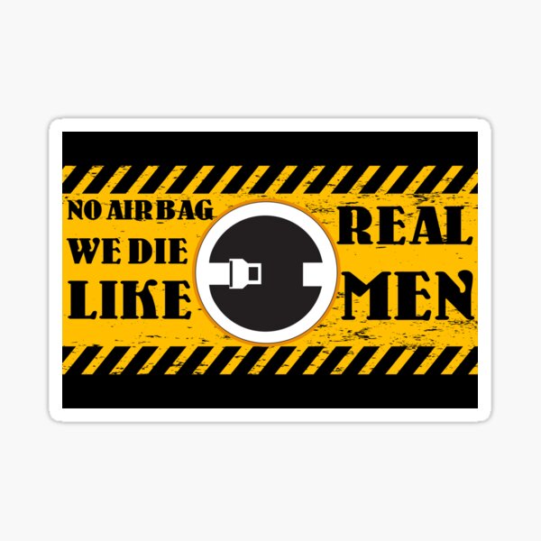 "No Air we Die like Real men" Sticker for Sale by funystickerable ...