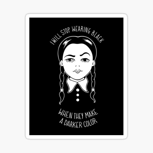 "Wednesday Addams Netflix Sticker" Sticker for Sale by Wwednesday ...