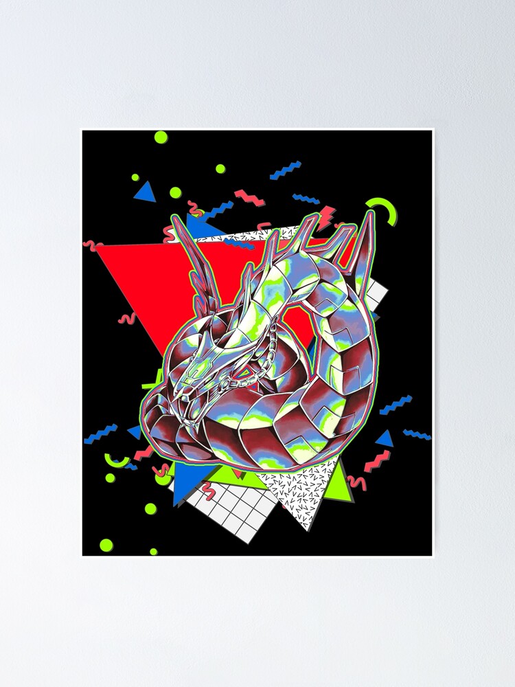 "Cyber Dragon *90s graphic design*" Poster for Sale by Carryneon ...