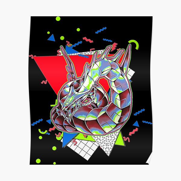 "Cyber Dragon *90s graphic design*" Poster for Sale by Carryneon ...