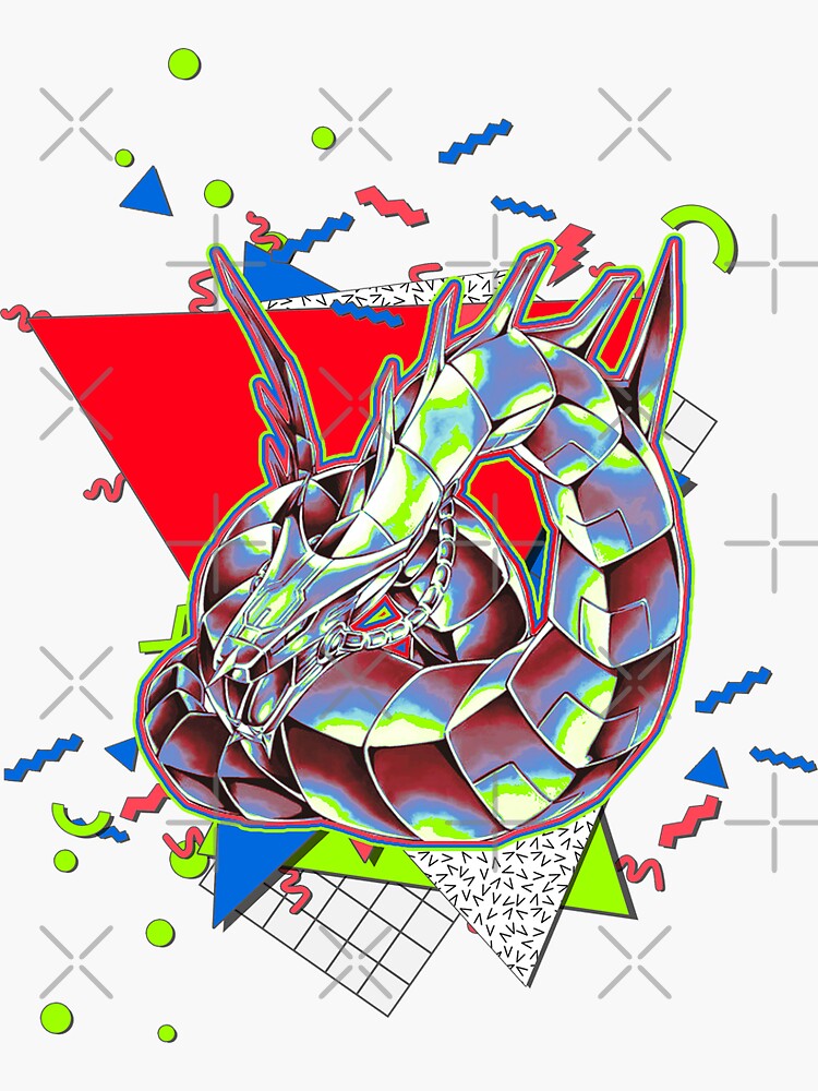 "Cyber Dragon *90s graphic design*" Sticker for Sale by Carryneon ...