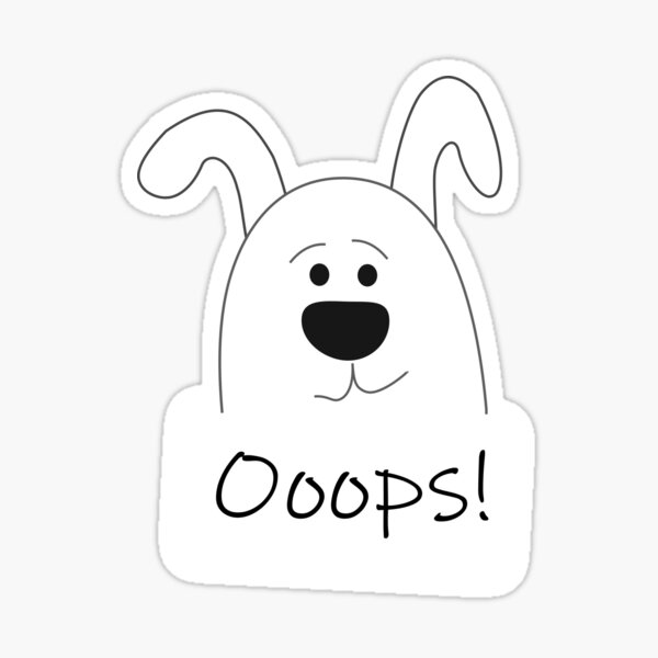 "Ooops!" Sticker for Sale by odraw | Redbubble