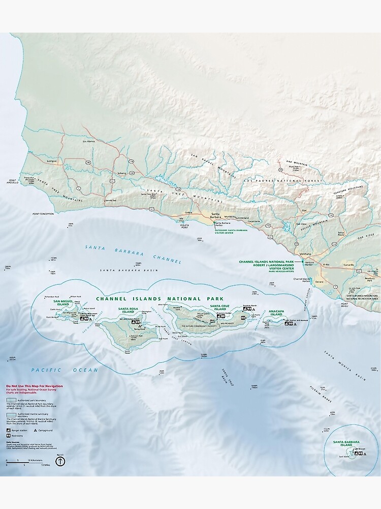 "Map of Channel Islands National Park" Poster for Sale by TerneProducts ...