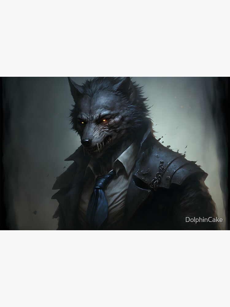 "Werewolf detective" Sticker for Sale by DolphinCake | Redbubble