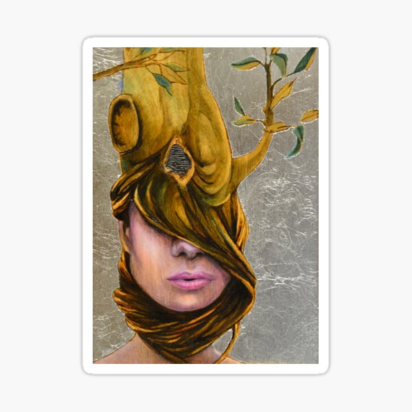 "Tree Hat" Sticker for Sale by AmandaFineArt | Redbubble