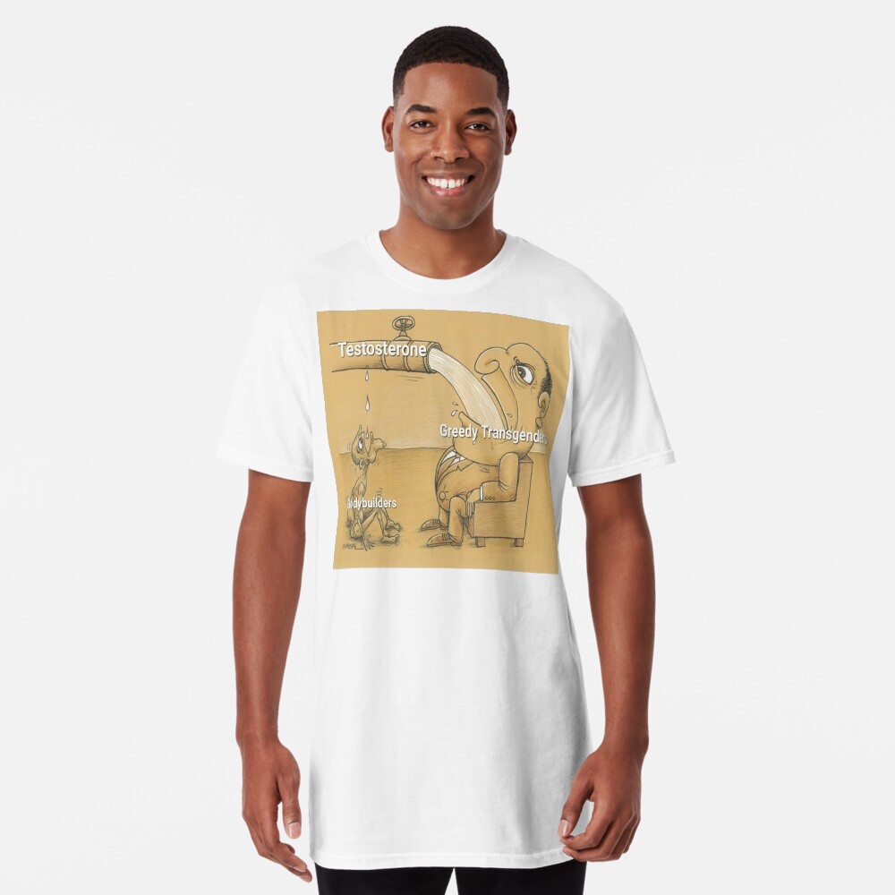 "testosterone, transgenders and bodybuilders meme" Sticker for Sale by ...