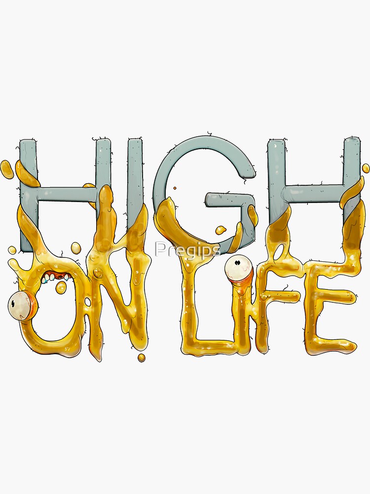"High on life game" Sticker for Sale by Pregips | Redbubble