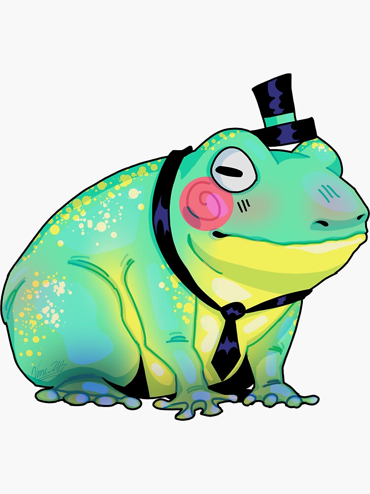 "Sir froggy as an actual frog" Sticker for Sale by VaneJia | Redbubble