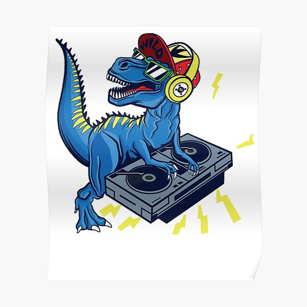 How Ridiculous Rexy Basketball Air Rexy Blue With Sunglass Poster For Sale By Candyloo