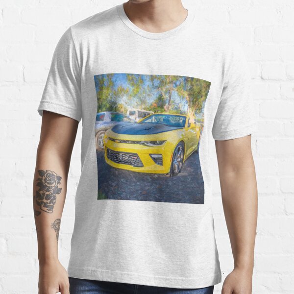 "2018 Yellow Chevrolet Camaro SS Convertible X193" T-shirt for Sale by ...